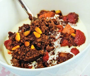 Red Crumble with Chocolate Amaretti Crumbs Recipe - Baking and Desserts